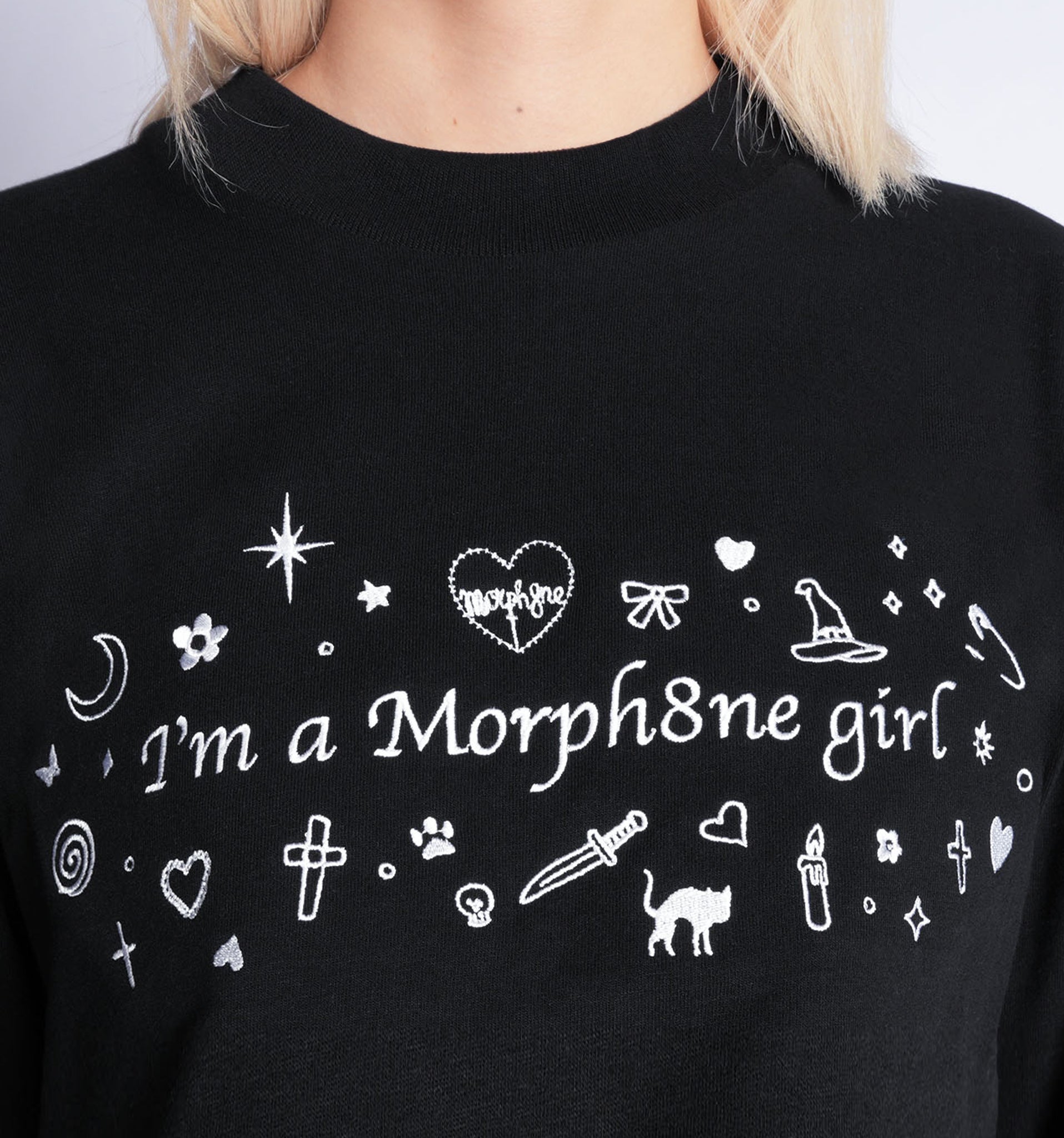 Morph8ne girl sweatshirt(BW)